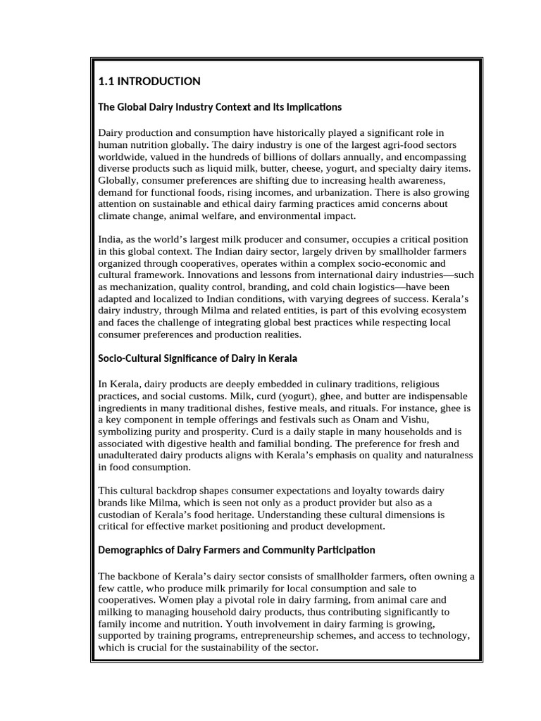 Akhil Prince Project (Milma) | PDF | Retail | Milk