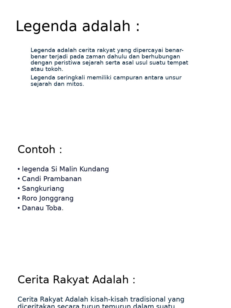 Cerita Rakyat Dan Legenda | PDF