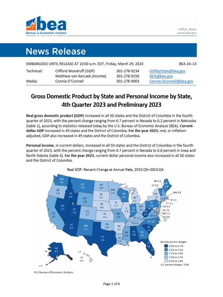 Gdp 2023 Usa | PDF | Personal Income In The United States | Gross ...