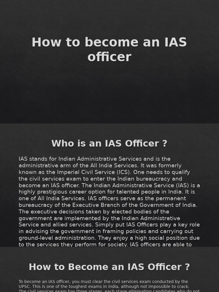 Becoming an IAS Officer in India | PDF | Government | Government Of India