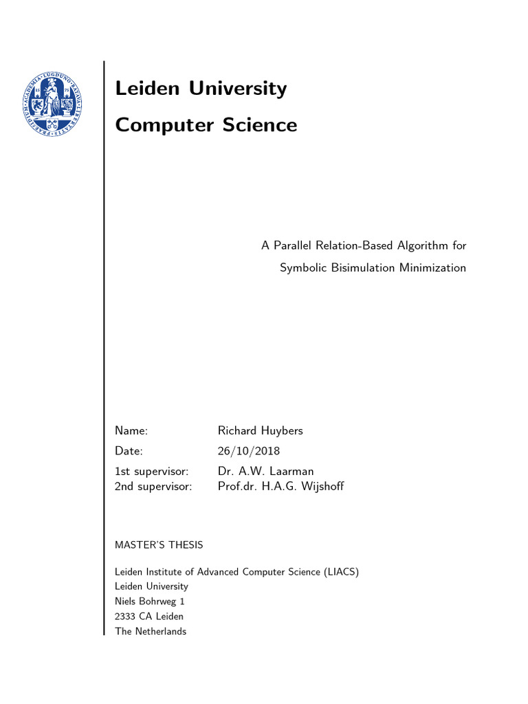 A Parallel Relation Based Algorithm For Symbolic Bisimulation ...