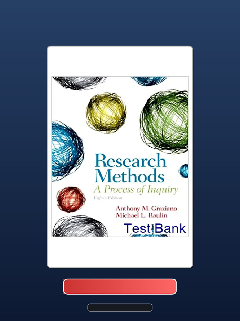 Complete Bundle Research Methods A Process of Inquiry 8th Edition Graziano | PDF | Educational ...