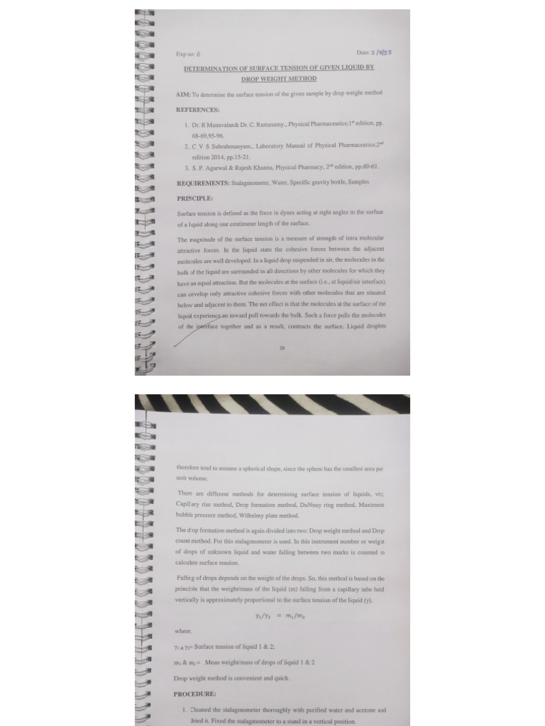 Principle Surface Tension Dropweight | PDF