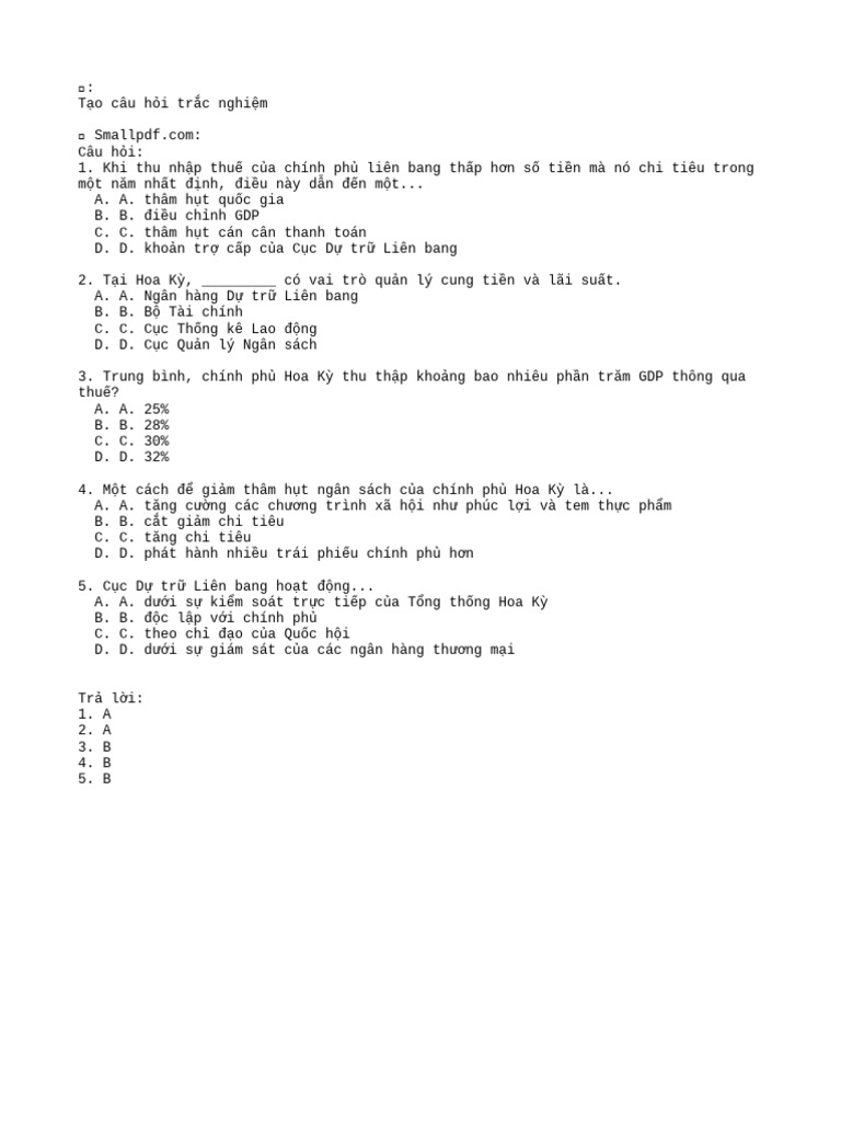 QTKD 2 Generate-Quiz | PDF