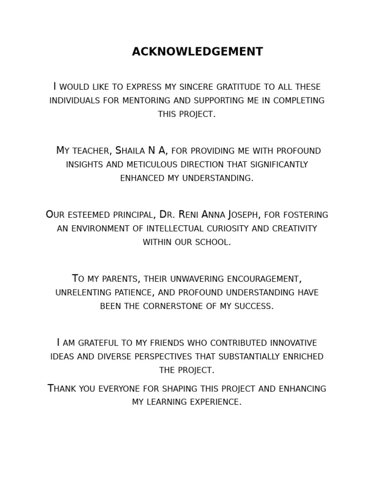 Acknowledgement | PDF