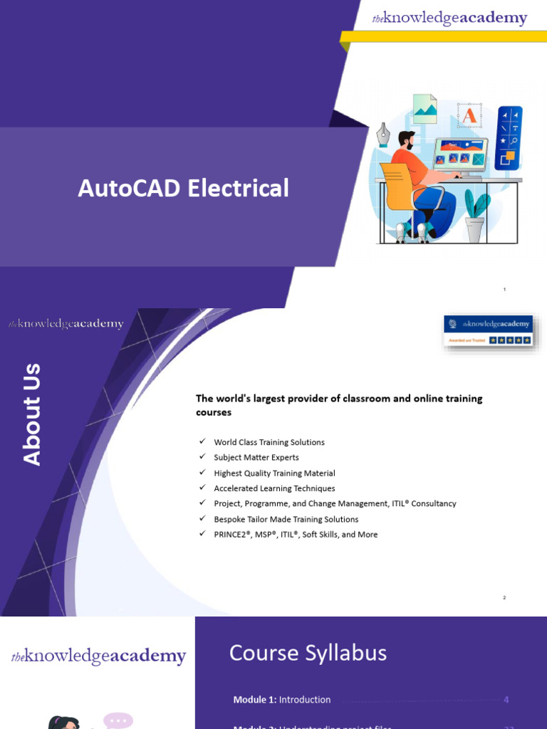 AutoCAD Electrical Training - Delegate Pack | PDF | Menu (Computing) | Microsoft Access