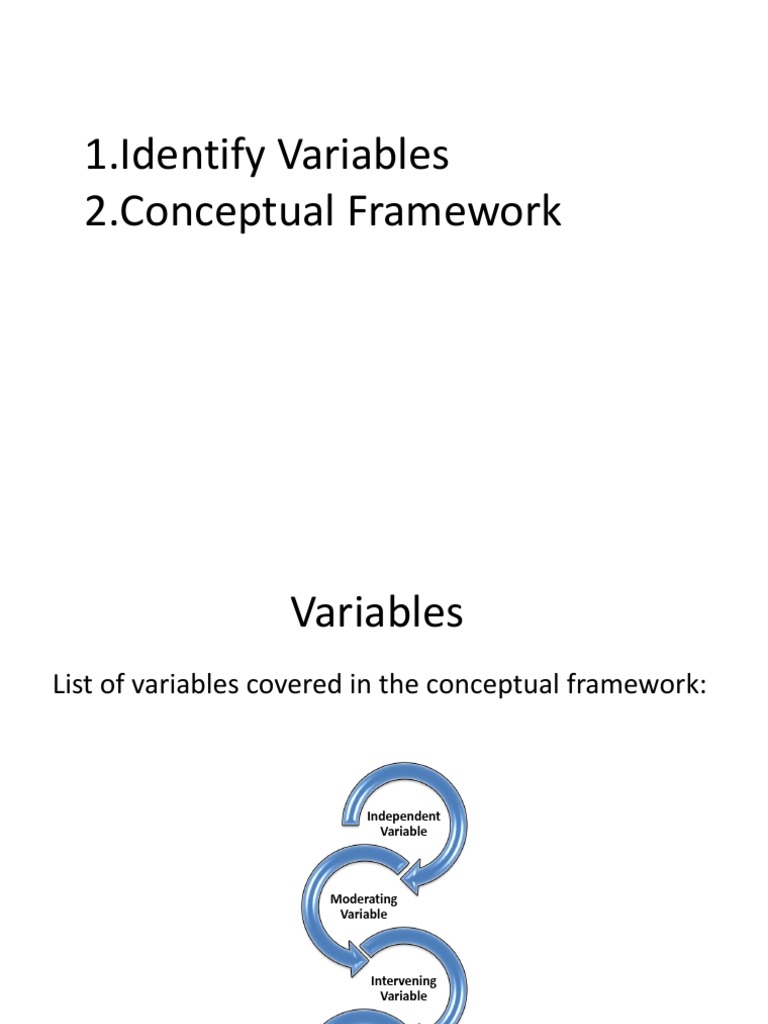 1.identify Variables 2.conceptual Framework | PDF