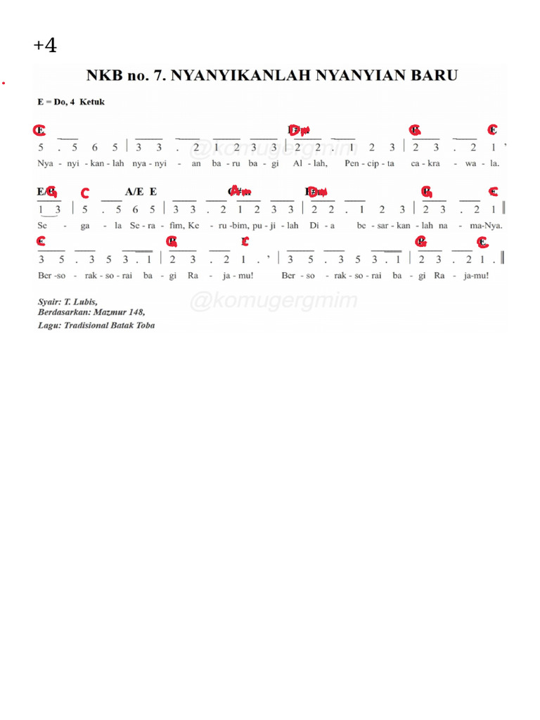 NKB 7 Nyanyikanlah Nyanyian Baru | PDF
