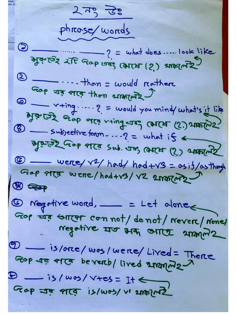 HSC Phrase Word | PDF
