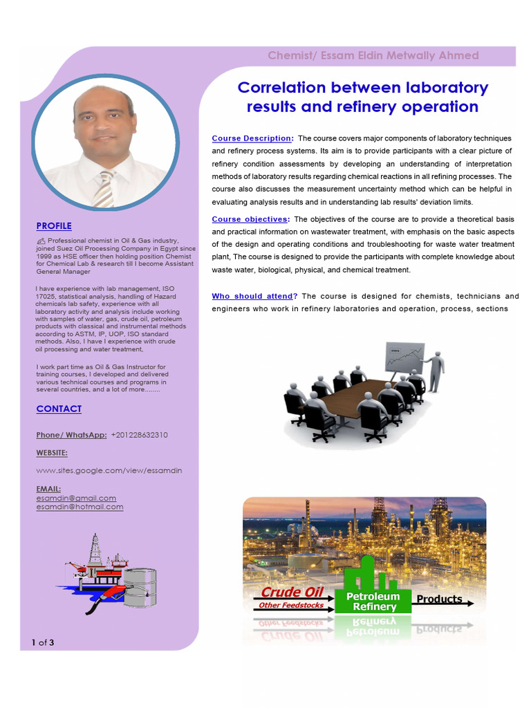 Correlation Between Laboratory Results and Refinery Operation | PDF ...