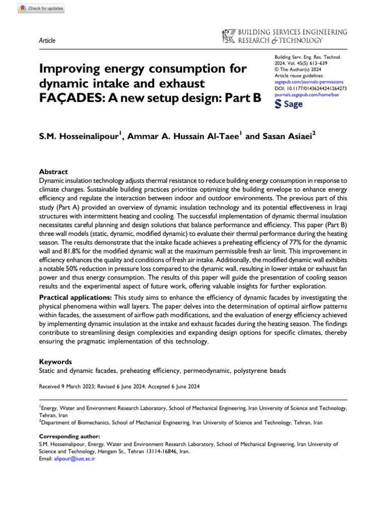 Hossein Permeo & Parieto Studies 2024 | PDF | Building Insulation ...