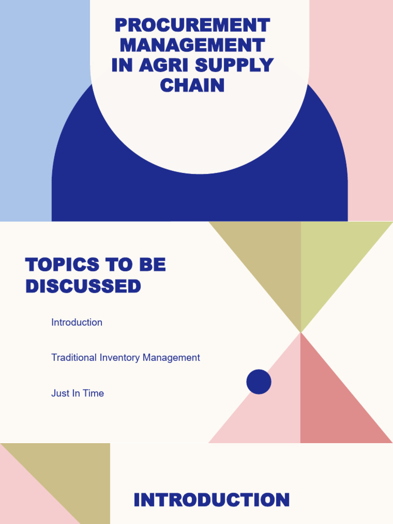 Procurement Management in Agri Supply Chain | PDF | Inventory | Logistics