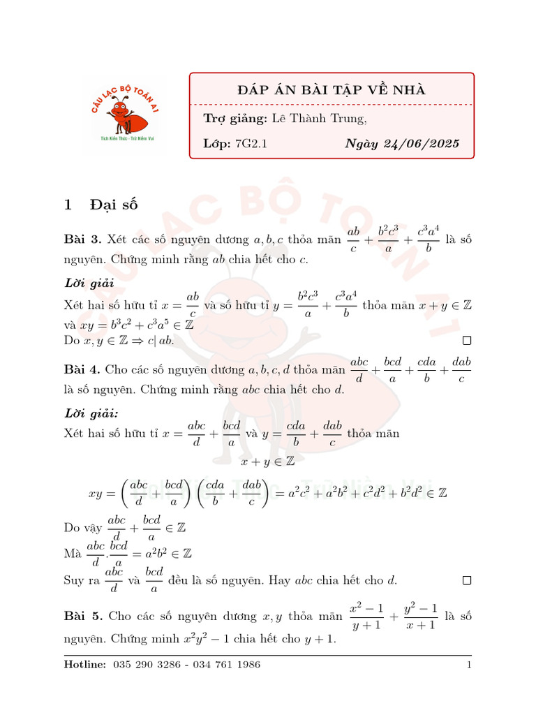 7G2 1 Đáp Án BTVN 23 06 | PDF