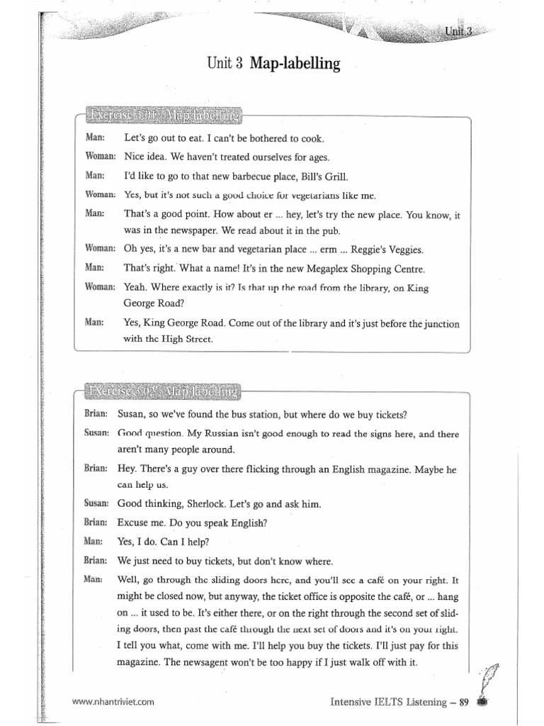 Ielts Intensive - Scripts Unit 3 | PDF