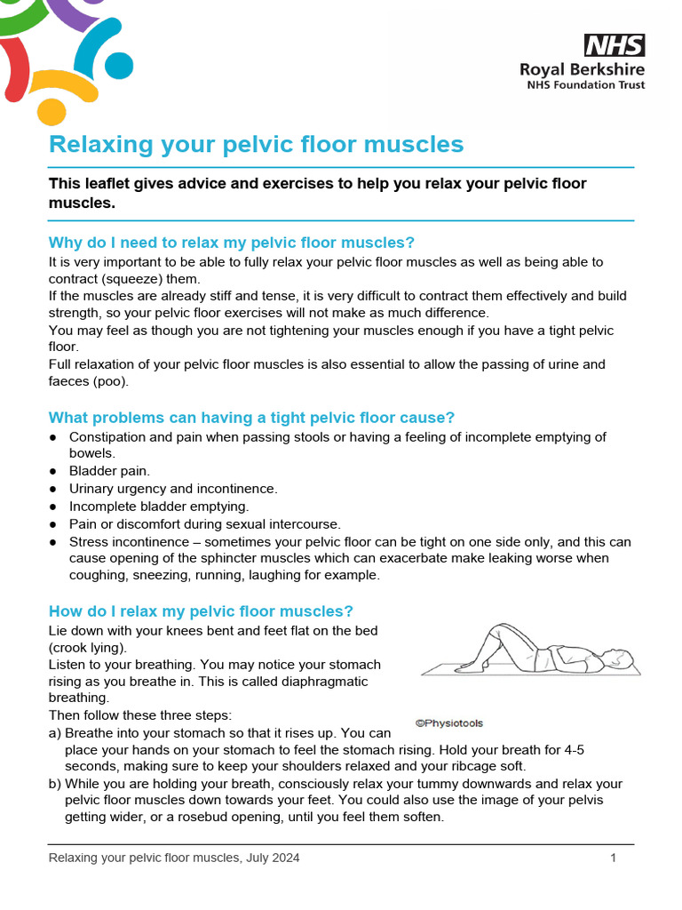 Relaxing Pelvic Floor Muscles Guide | PDF | Urinary Incontinence ...