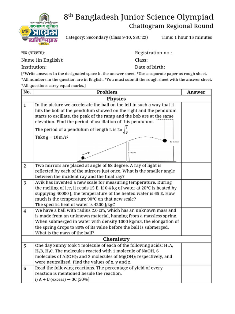 CTG Secondary en BdJSO 2022 | PDF | Chemical Reactions | Acid ...