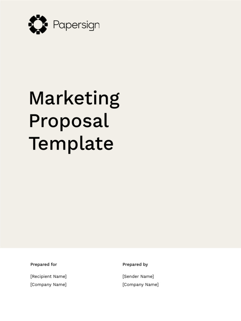 Marketing Proposal Template | PDF | Digital Marketing | Advertising