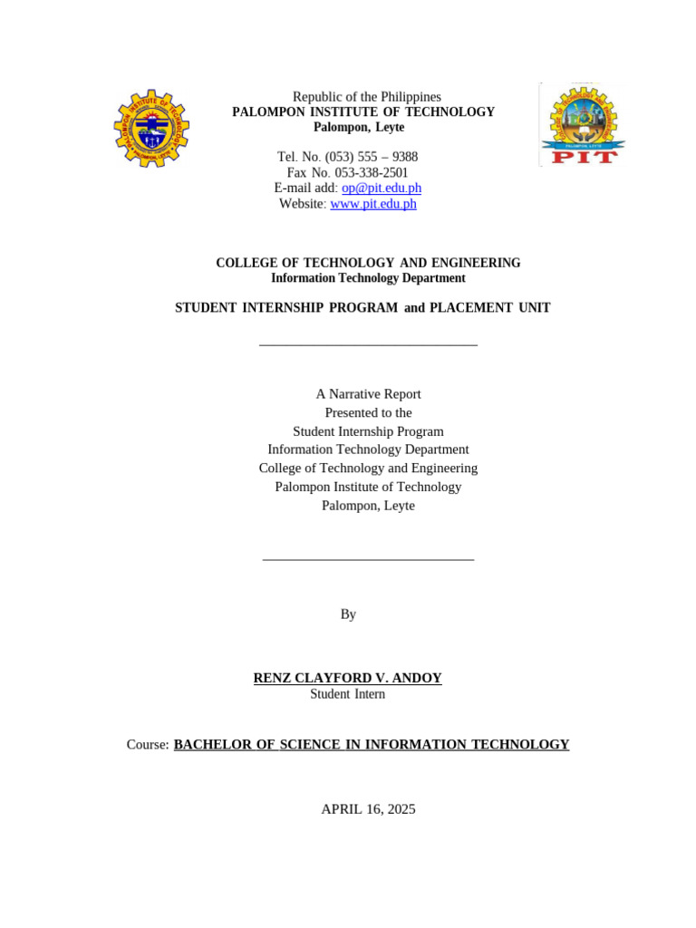 Final Version Ojt Narrative Renz | PDF