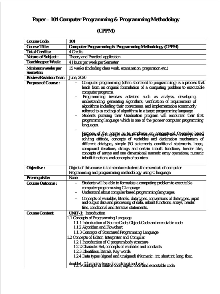 Gramming Amp Programming Methodology CPPM P - Compress | PDF | Information Technology | Computer ...