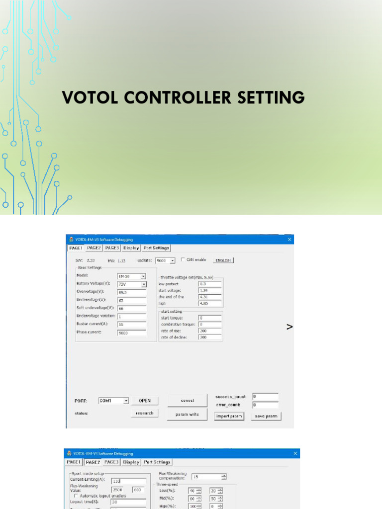 7a-Votol Controller Setting | PDF
