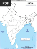 Outline Map of India - India Outline Map With State Boundaries | PDF