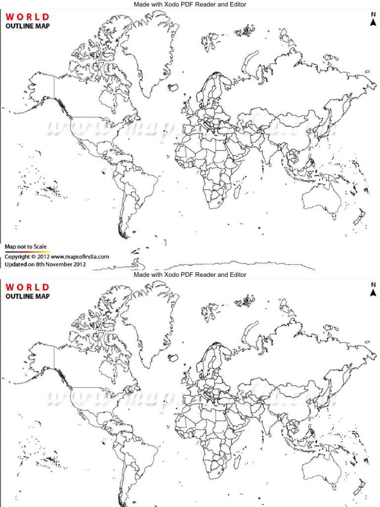 World Outline Map PDF Download | PDF | Graphic Design