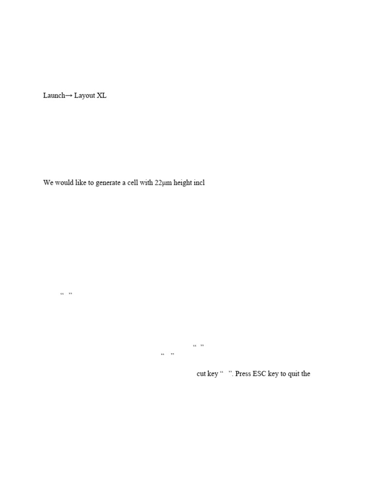 Cadence Layout XL Guide for Cells | PDF | Mosfet | Integrated Circuit