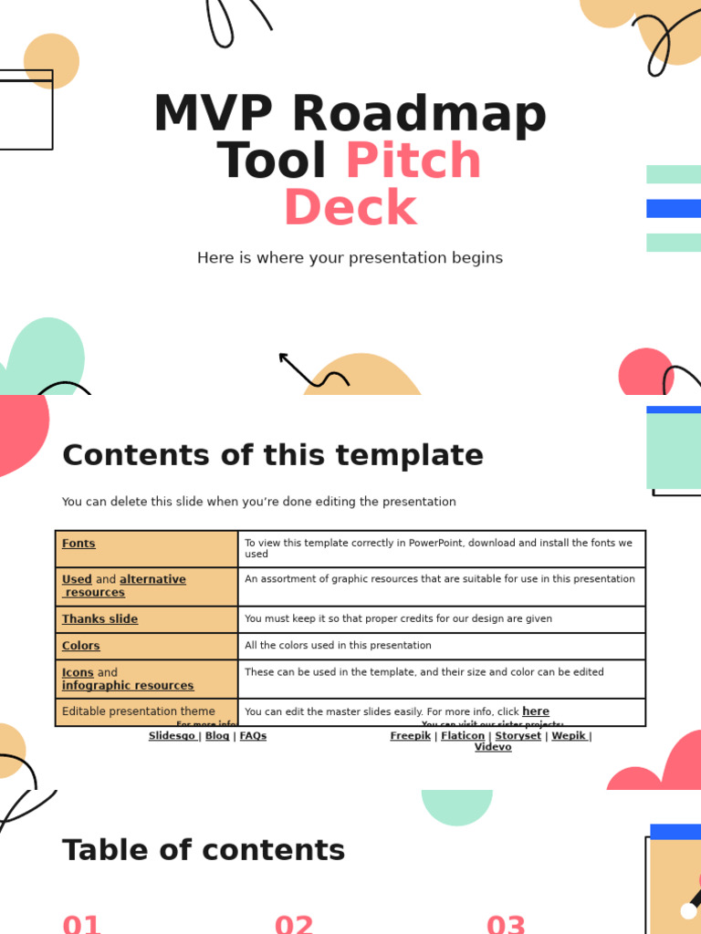 MVP Roadmap Tool Pitch Deck by Slidesgo | PDF | Marketing | Market (Economics)