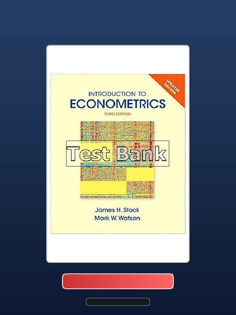 Introduction To Econometrics Update 3rd Edition Stock Digital Access | PDF | Multiple Choice ...