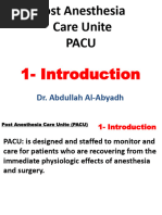 Post Anesthesia Care Unit Nursing Guide | PDF | Anesthesia | Surgery