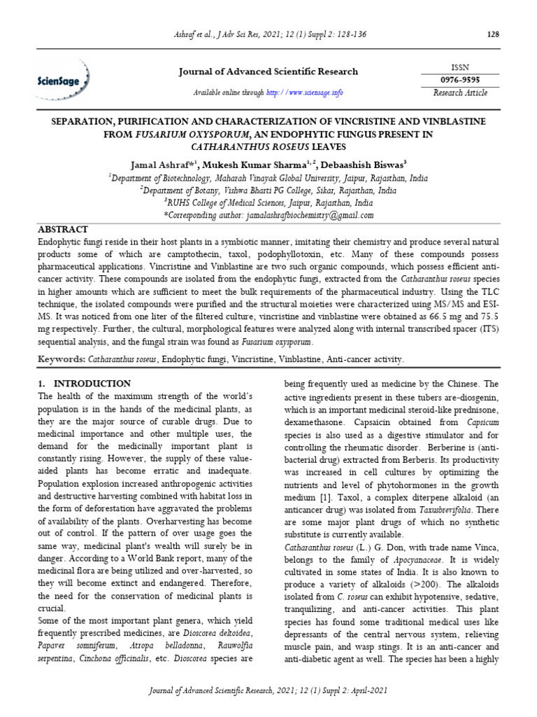 1195-Article Text-1174-1-10-20220426 | PDF | Thin Layer Chromatography