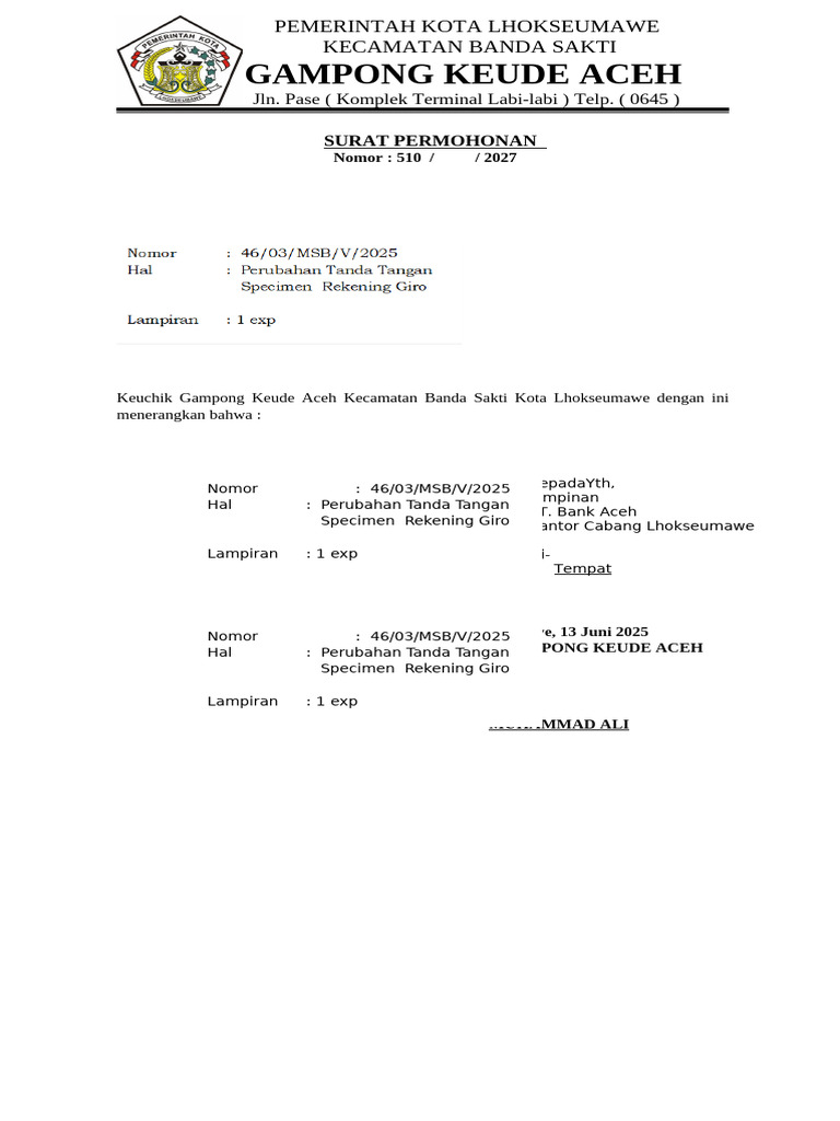 Surat Keterangan Situ (Tempat Izin Usaha) Alfi | PDF