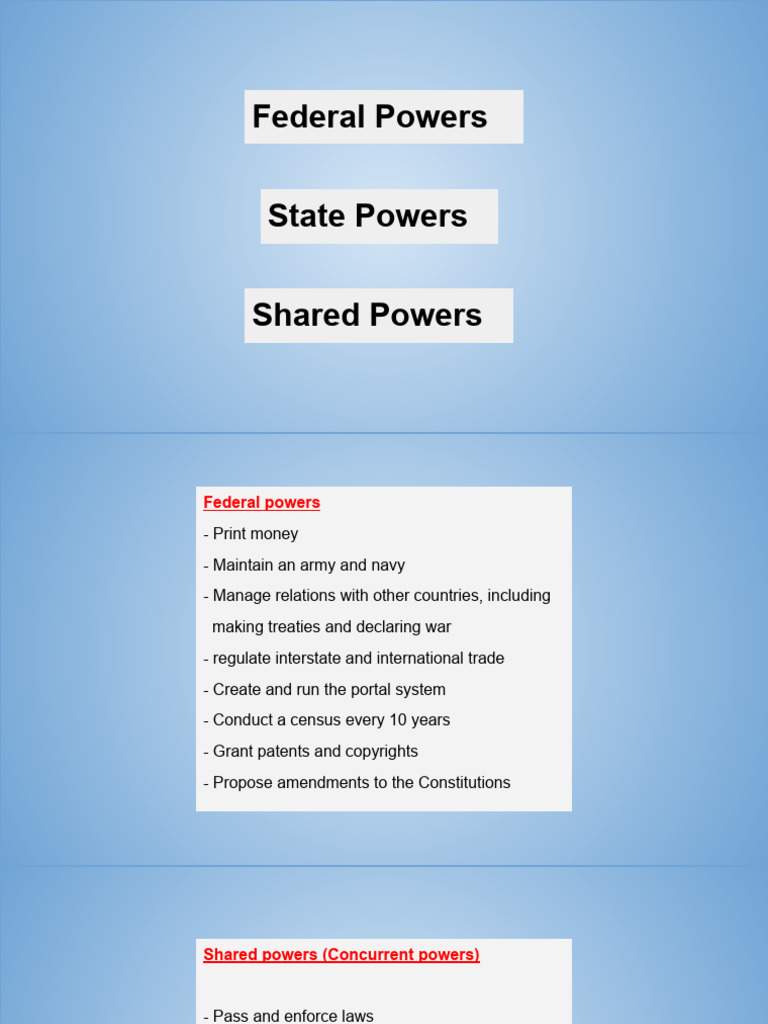 Federal Powers | PDF