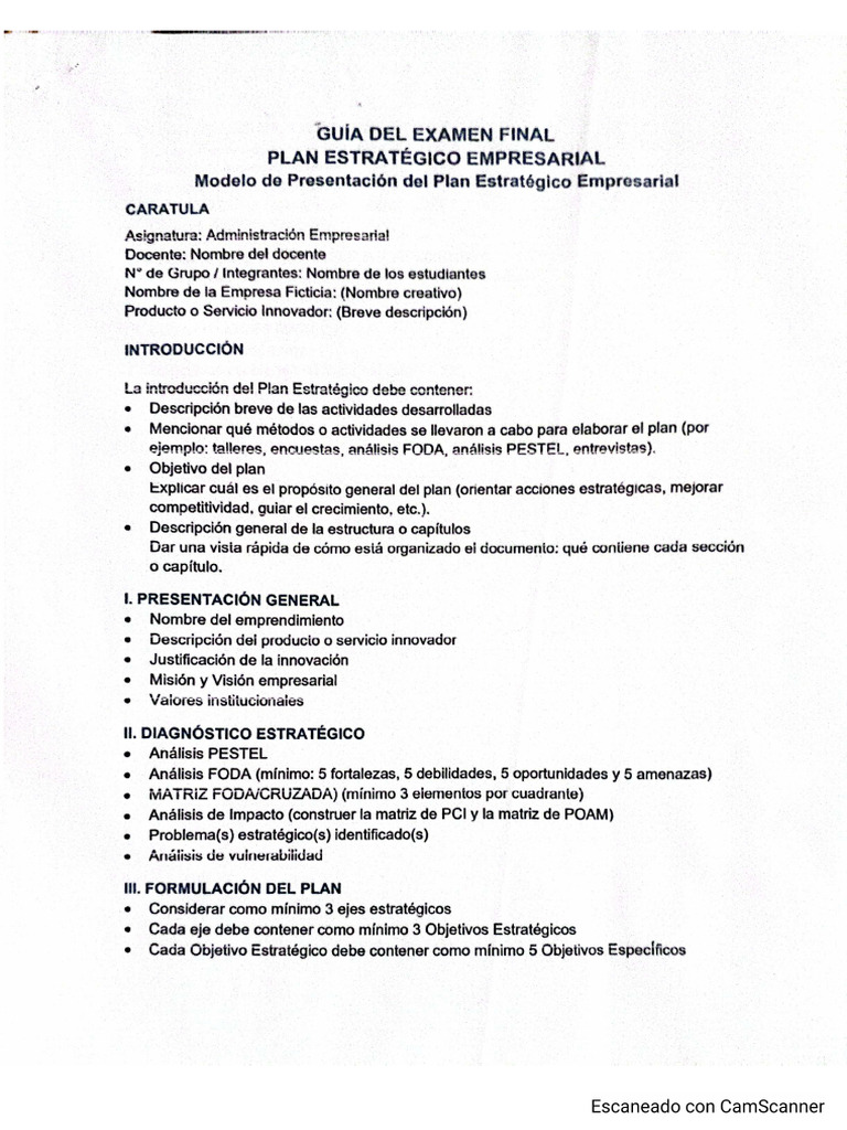 Guía Del Examen Final Admin | PDF