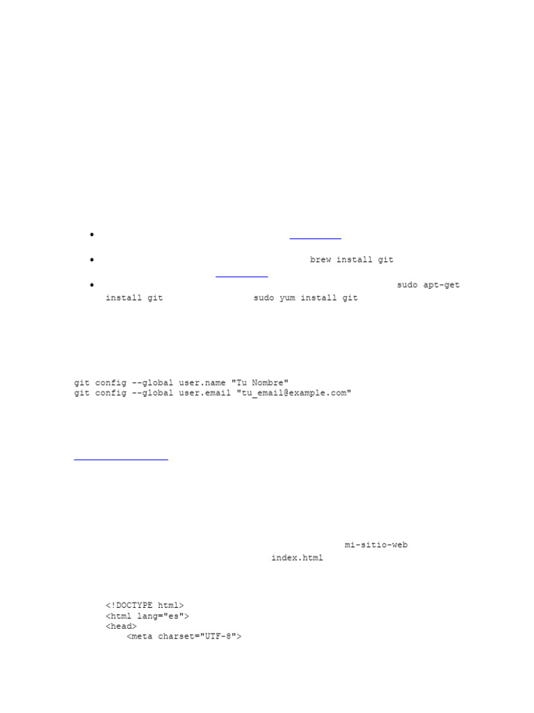 Guía Rápida de Git y GitHub para Desarrolladores Web | PDF | Software ...
