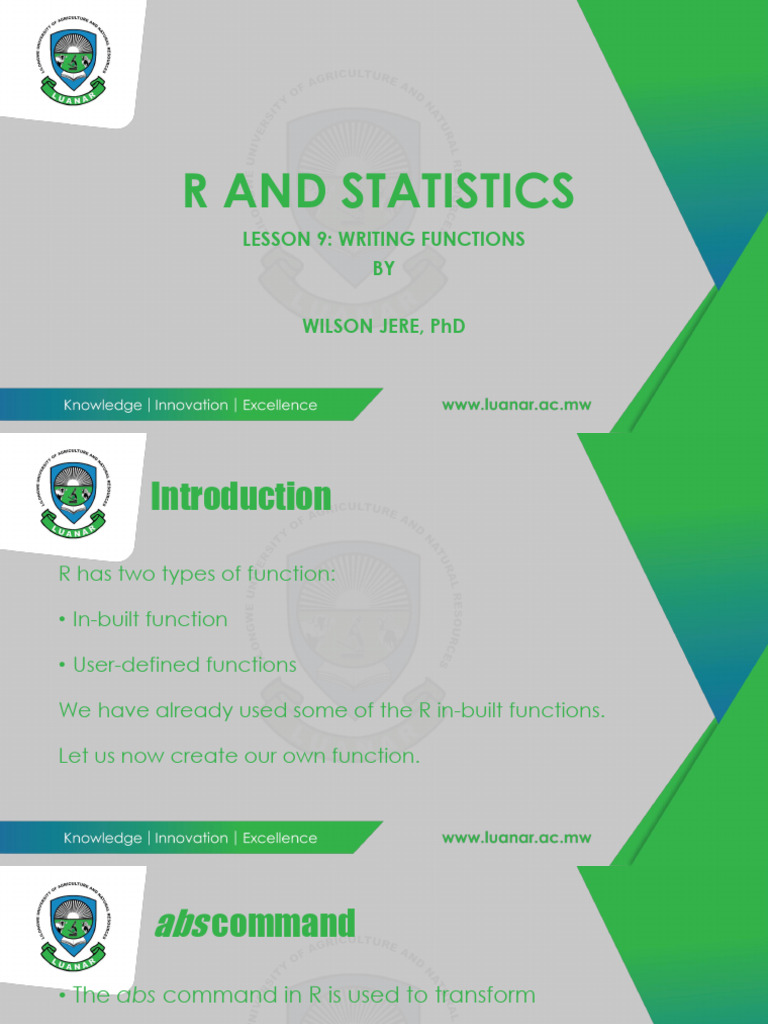 Lesson 9 Functions For Economics About A | PDF