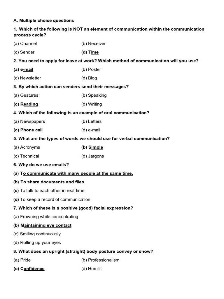 Chapter1 - Communication Skills Class 10 | PDF | Communication ...
