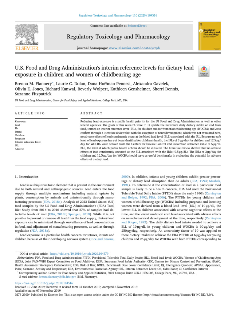 Lead Level For Children and Women Childbearing Age | PDF | Puberty ...
