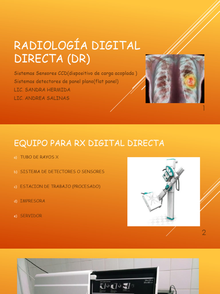 Radiología Digital Directa y Flat Panel | PDF | Dispositivo de carga ...