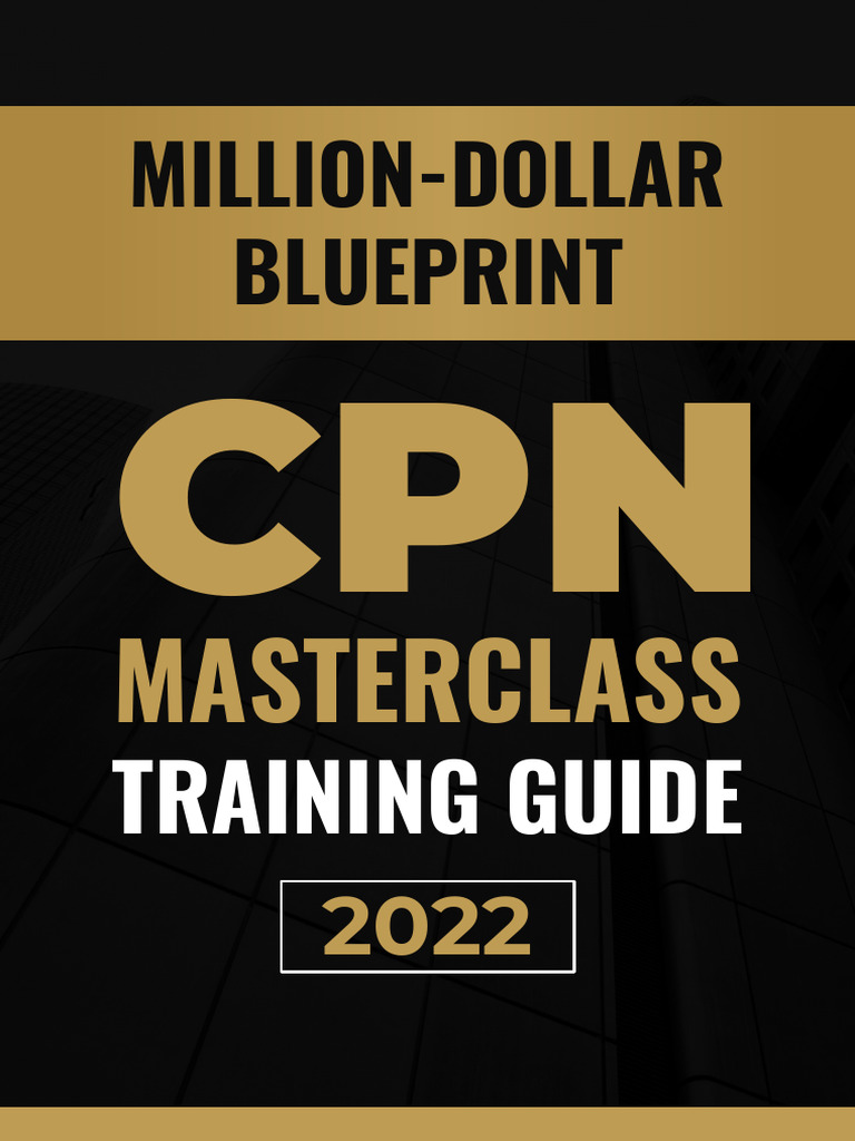 CPN Masterclasse Million Dollar Blueprint | PDF | Limited Liability ...