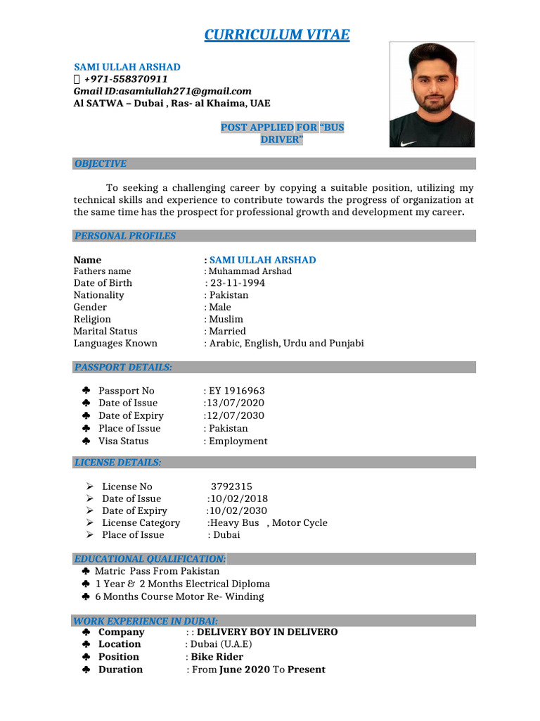 Sami CV World S ʰ | PDF | United Arab Emirates