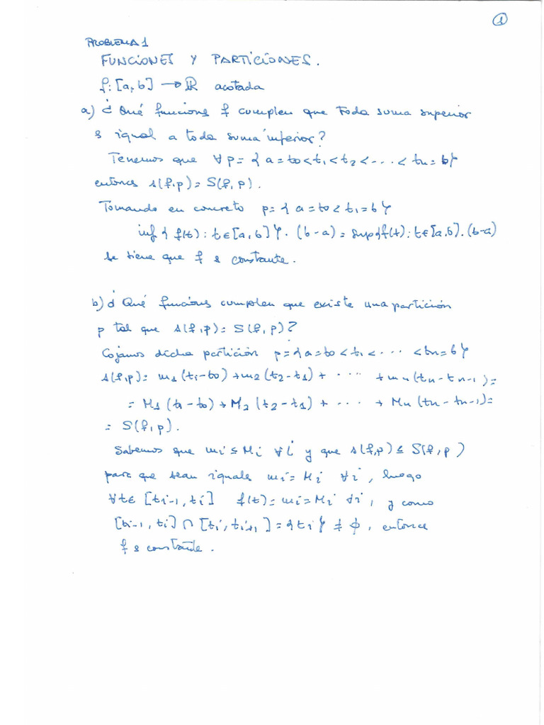 Ejercicios Integral Rieman | PDF