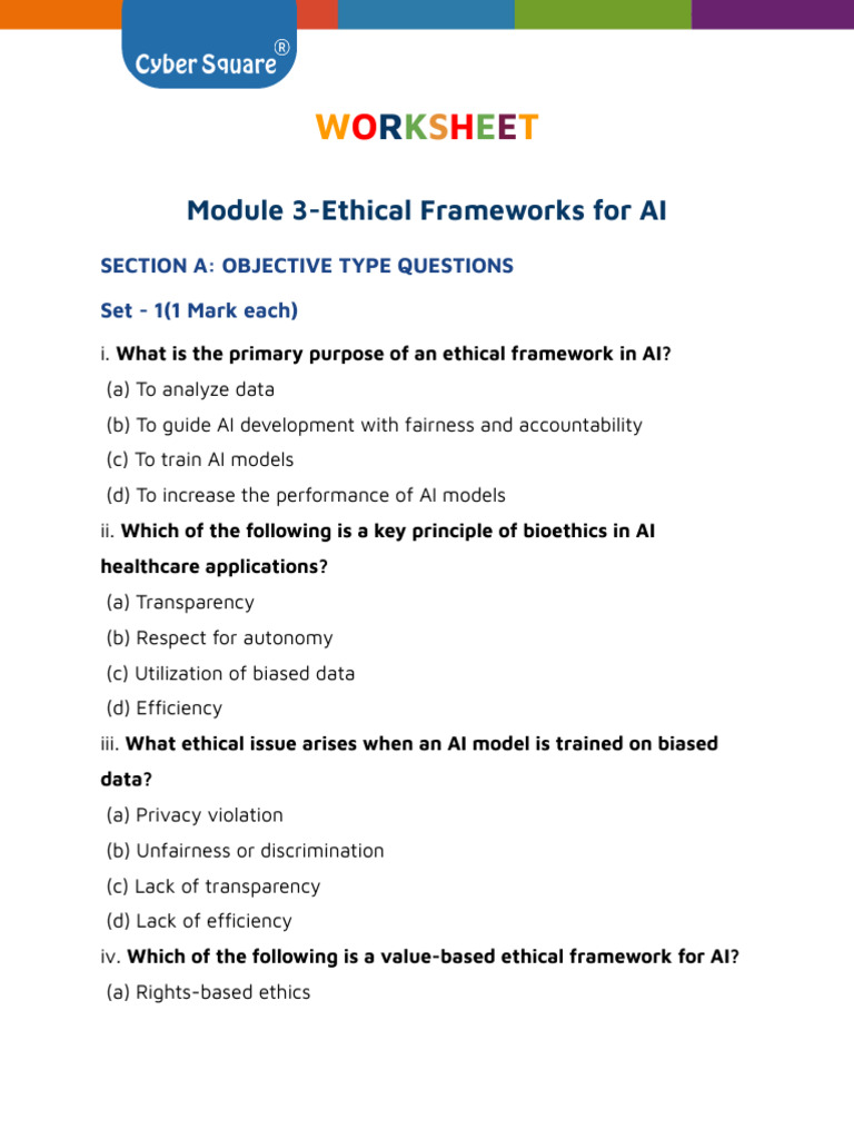 G10 AI (417) U1 M3 Worksheet | PDF | Artificial Intelligence | Intelligence (AI) & Semantics