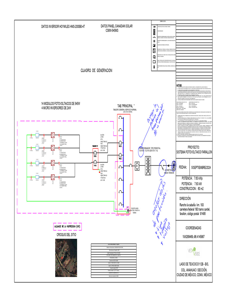 Instalación de Sistema Fotovoltaico 7.63 kWp | PDF | Color | Conductor ...