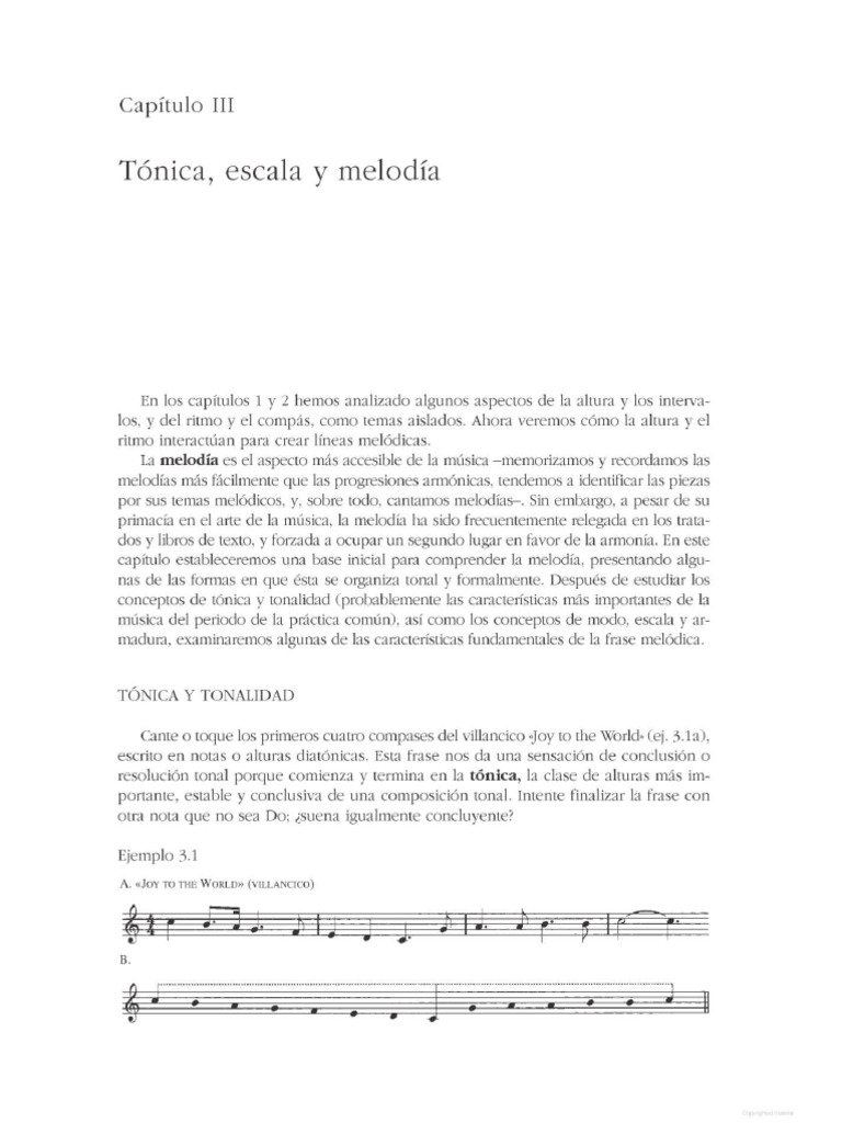 Tónica, Escala y Melodía | PDF