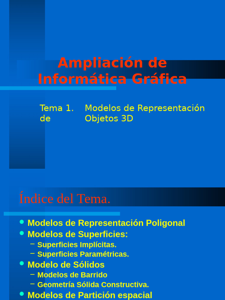 Informática Gráfica 3D | PDF | Gráficos de computadora | Geometría