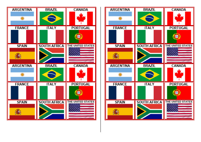 Countries Memory Game | PDF