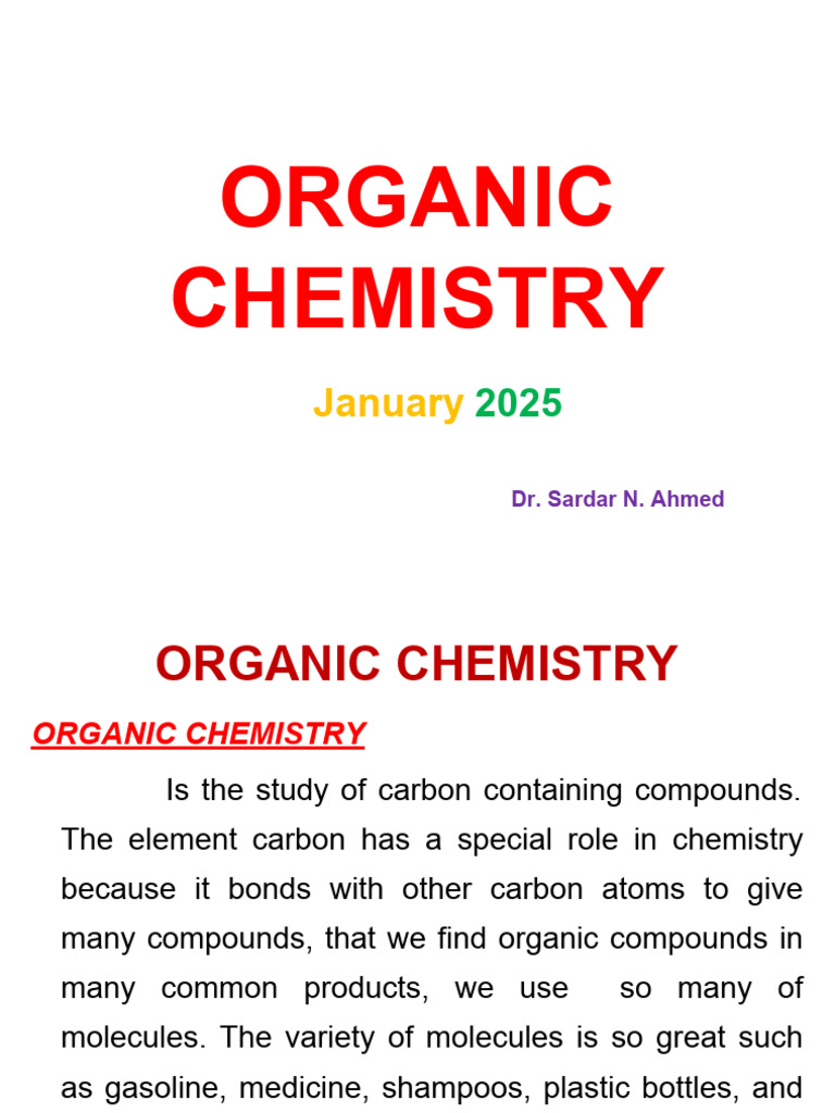 Understanding Organic Chemistry Basics | PDF | Organic Compounds ...
