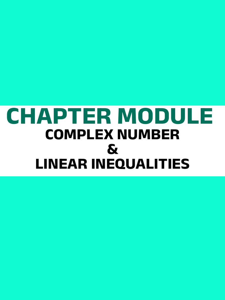 Complex Numbers and Linear Inequalities | PDF | Chess Theory | Chess