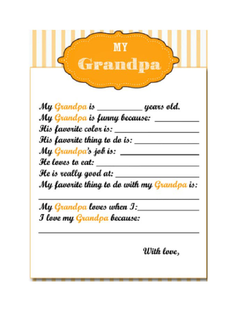 Grandpa Father's Day | PDF